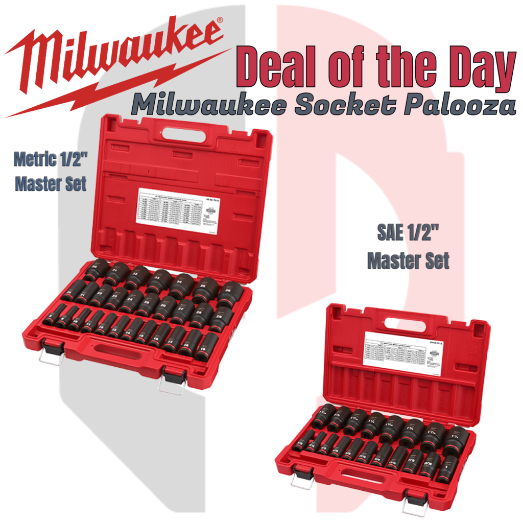 Milwaukee half inch socket set store